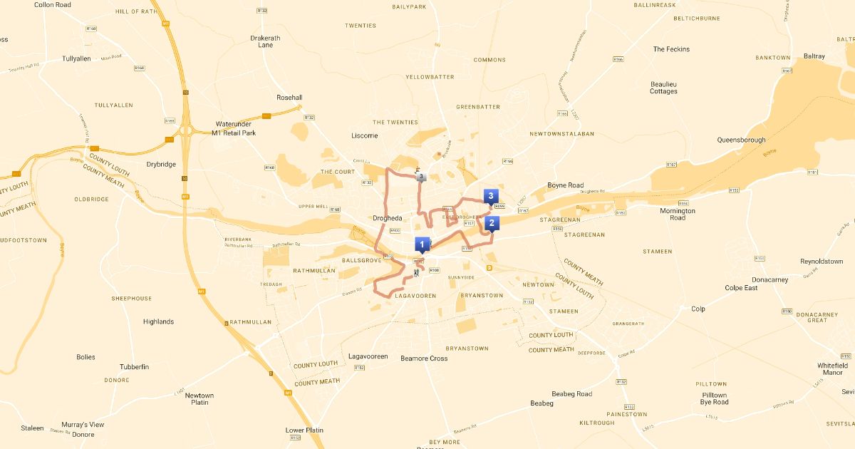 Paseo por Drogheda : Scribble Maps