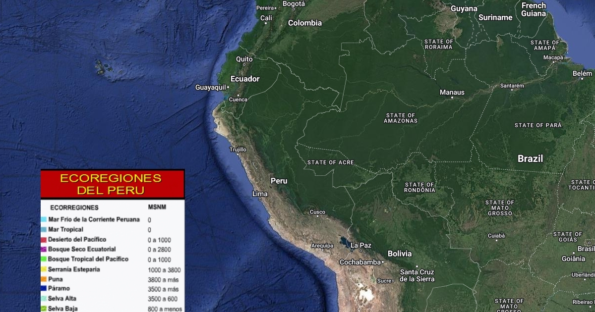 Ecorregiones del Peru : Scribble Maps