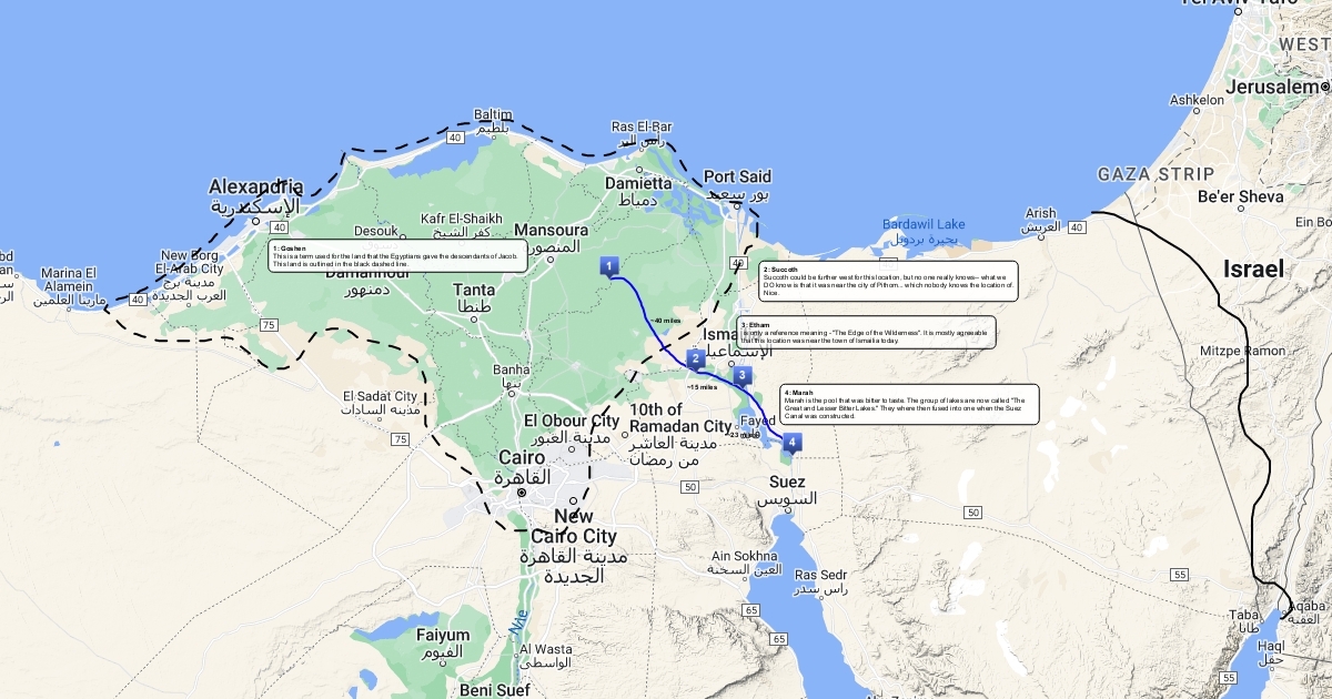 Map of the Exodus : Scribble Maps