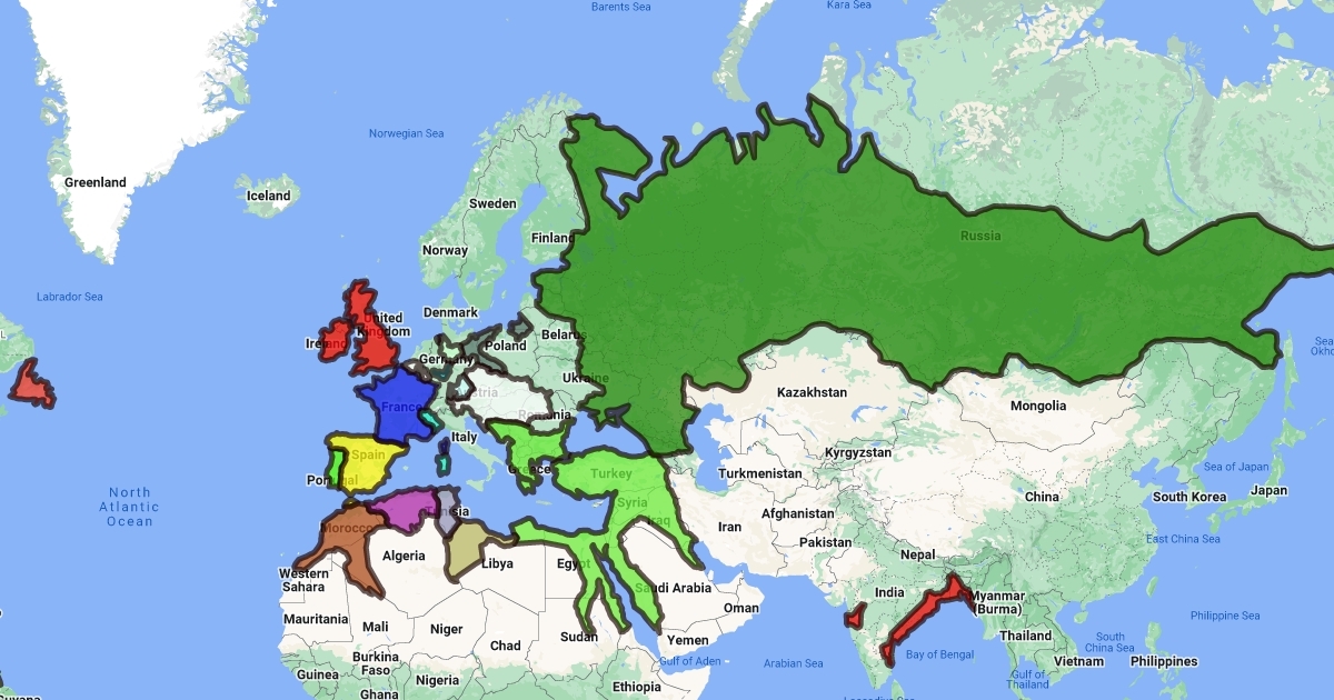 Seven Years War 1756-1763 : Scribble Maps