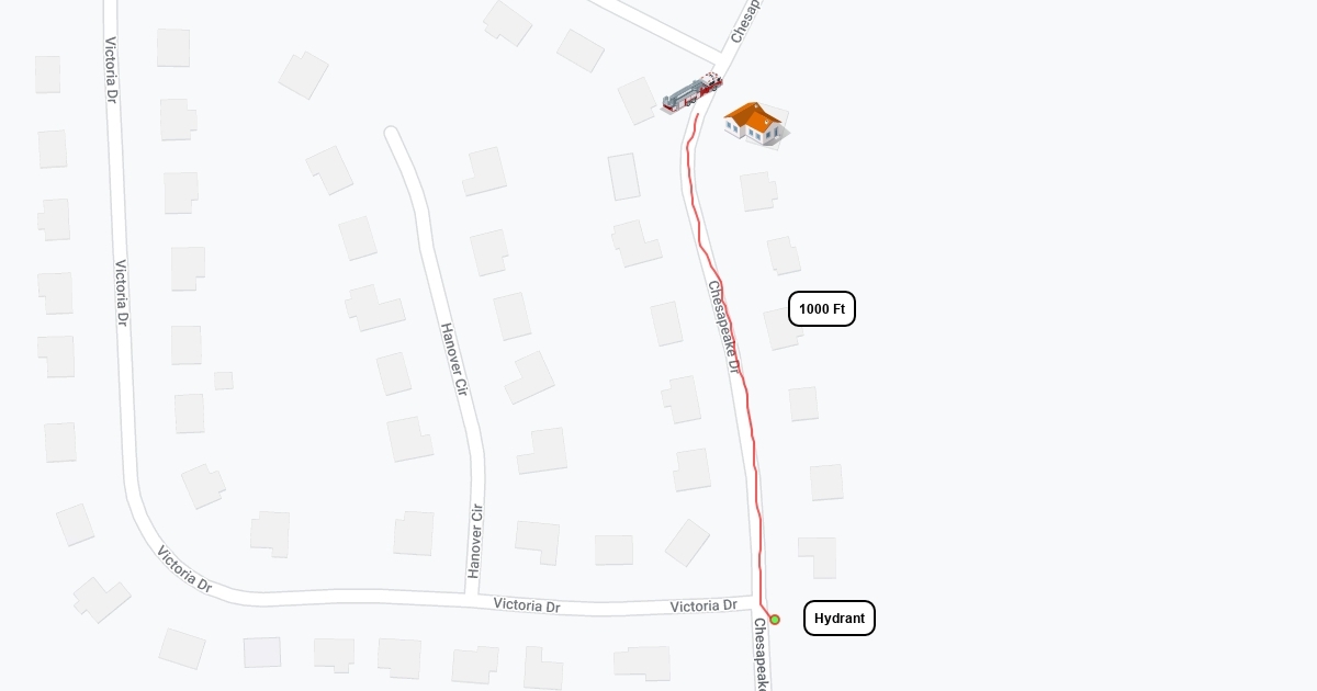 Hydrant Distance : Scribble Maps
