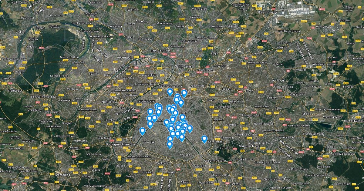 Map of Paris Activity : Scribble Maps
