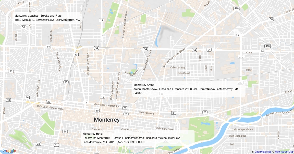 Monterrey Map : Scribble Maps