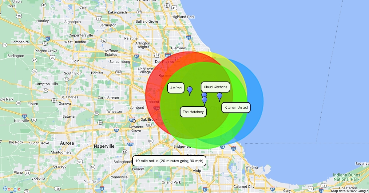 Hatchery Delivery Radius 2 : Scribble Maps