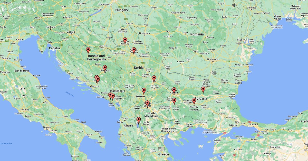 destinations ete2018 : Scribble Maps