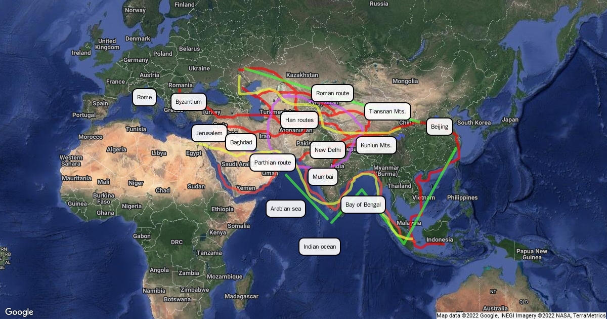 Map of Silk road : Scribble Maps