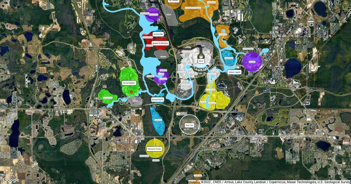 Walt Disney World Alternate Topography Map : Scribble Maps